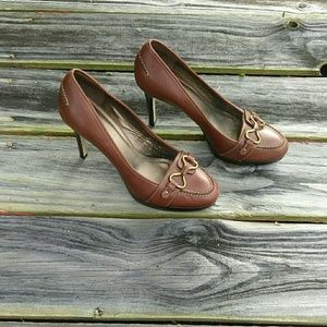 Talbots | Shoes | Talbots Women Brown Leather Heels Shoe 8 2b | Poshmark
